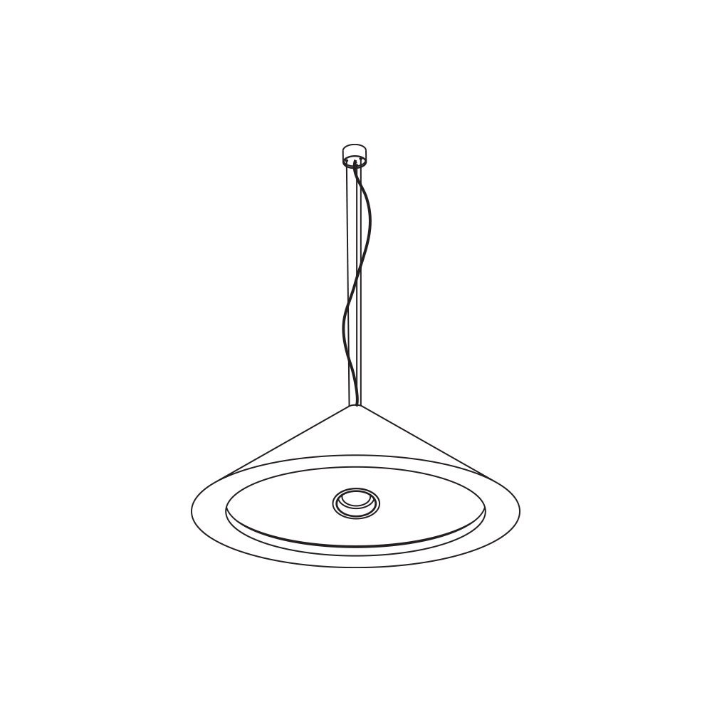 Peak | Pendente Translúcido DOWN + FOCO | 90083 | D=1100 x H=370mm | 1x ...